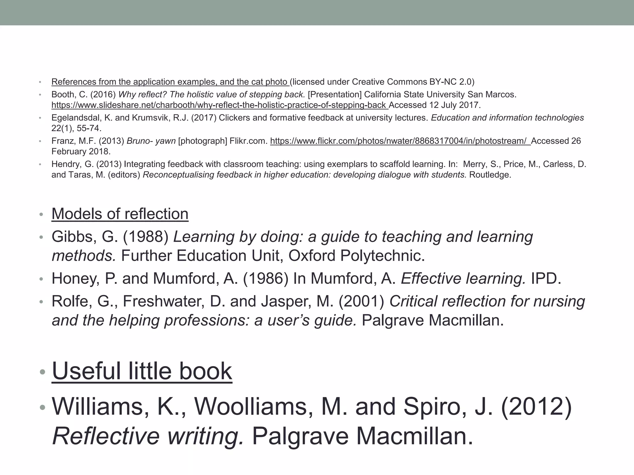 Reflective writing for HEA fellowship for librarians | PPTX