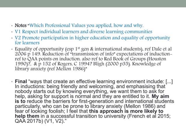 Reflective writing for HEA fellowship for librarians | PPTX ...