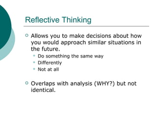 Reflective writingforinterns 001 | PPT