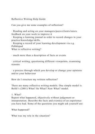 Reflective Writing Help GuideCan you give me some examples of .docx