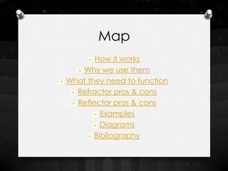 Reflector & refractor telescopes chloe's edits | PPTX