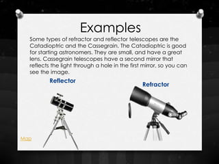 Reflector & refractor telescopes chloe's edits | PPT