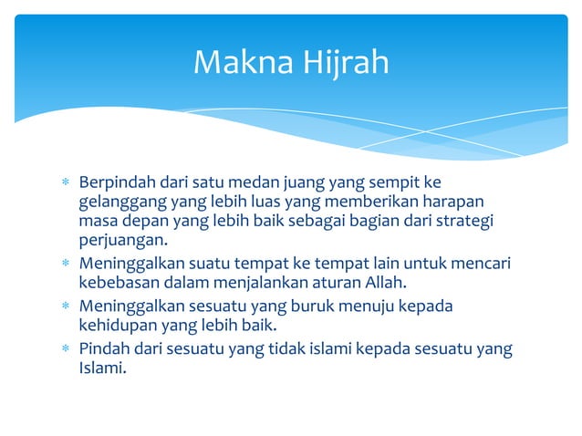 Refleksi dan introspeksi dalam perspektif hijrah | PPT