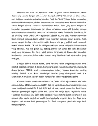 Refleksi harian | DOCX