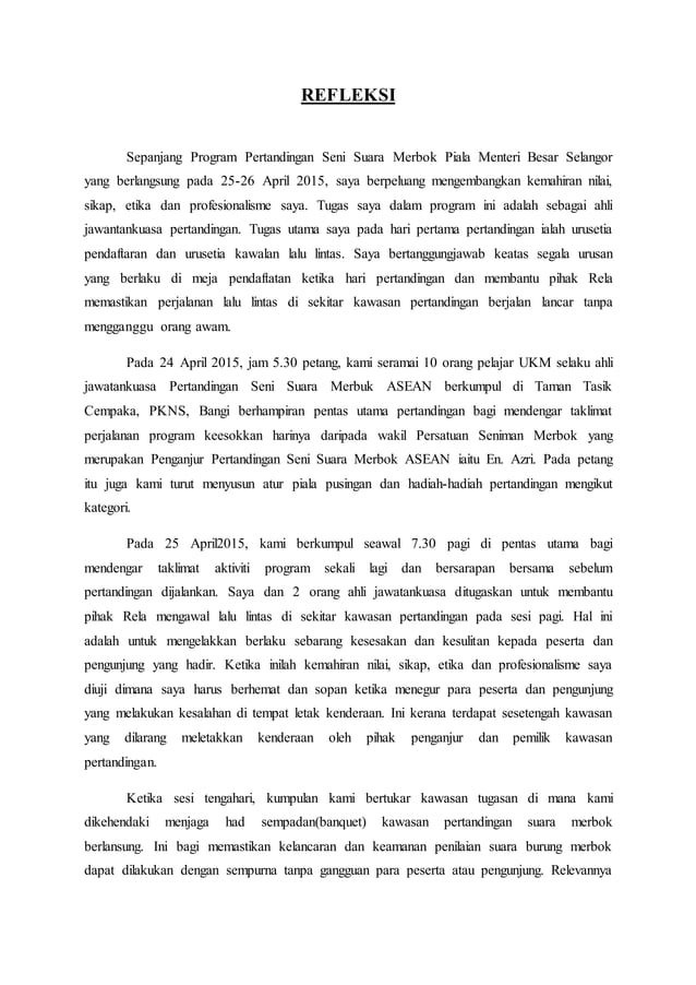 Refleksi Individu Hp4 | PDF