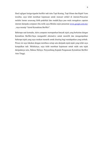 Refleksi Proses Metakognitif | DOCX