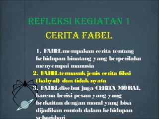 Refleksi teks cerita fabel | PPT