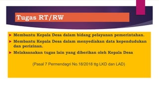 Refleksi tupoksi rt & rw | PPTX