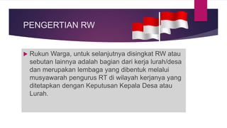 Refleksi tupoksi rt & rw | PPTX