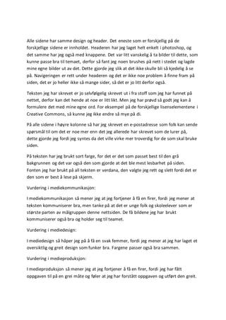 Refleksjonsnotatet web 09.11.10