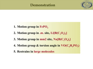 Restrained refinement using Reflex | PPT