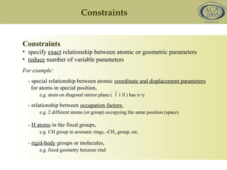 Restrained refinement using Reflex | PPT