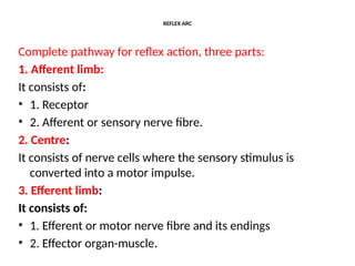 REFLEX.pptx FOR 1ST YEAR PHYSIOLOGY .... | PPTX