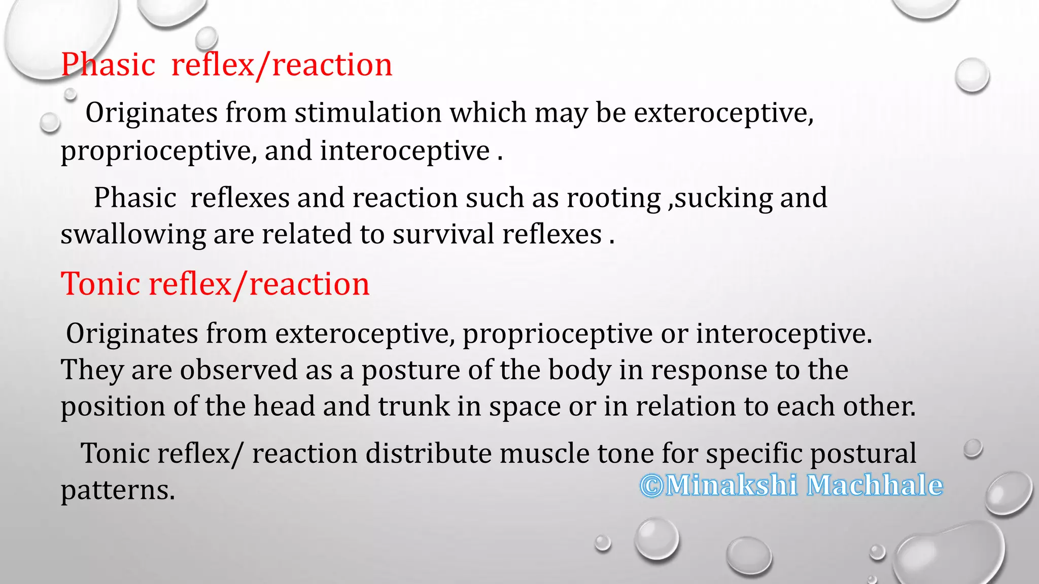 Reflex and reaction maturation | PPTX