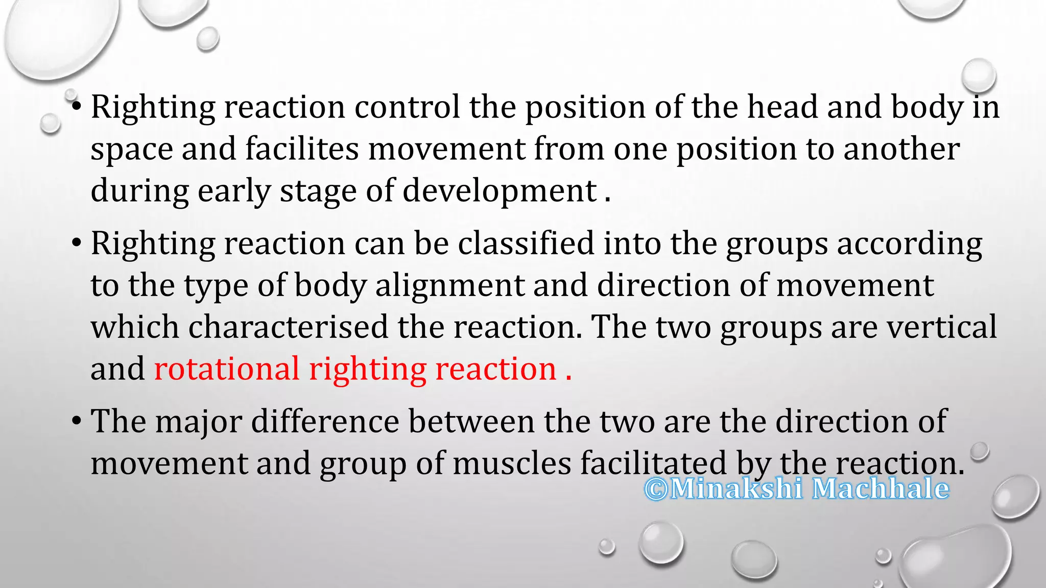 Reflex and reaction maturation | PPTX