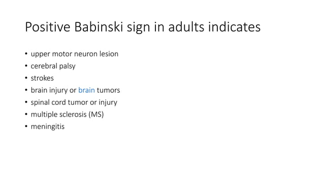 Reflex arc & Babinski sign.pptx | Brain and Nervous System Disorders ...