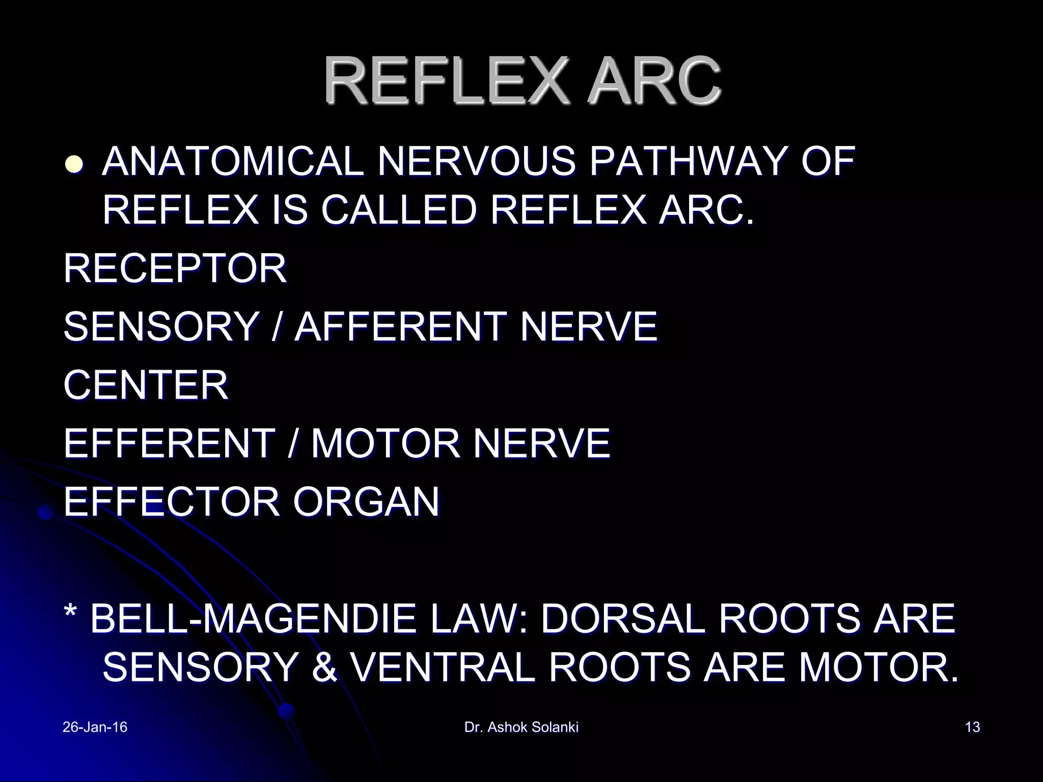 reflexes, clasifications, and functions. | PPTX