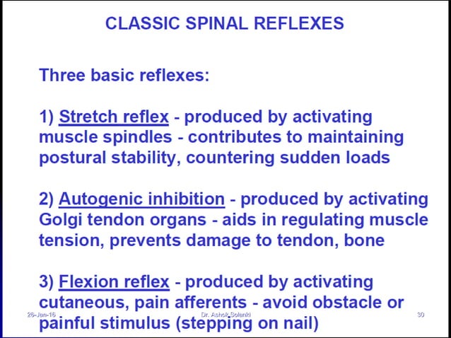 reflexes, clasifications, and functions. | PPTX