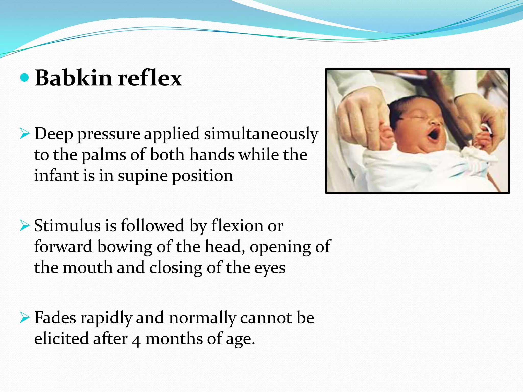 Reflexes present in infants | PPTX