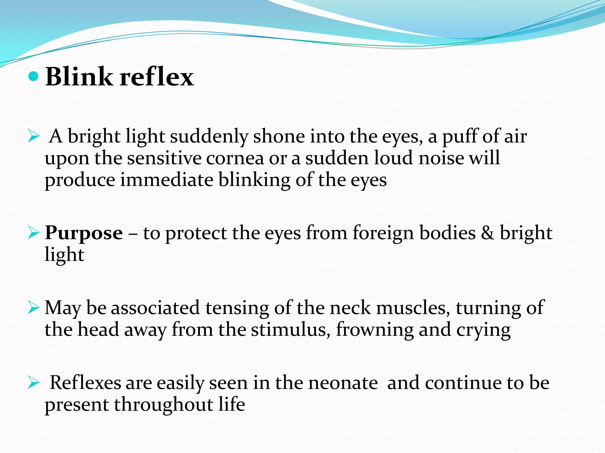 Reflexes present in infants | PPTX