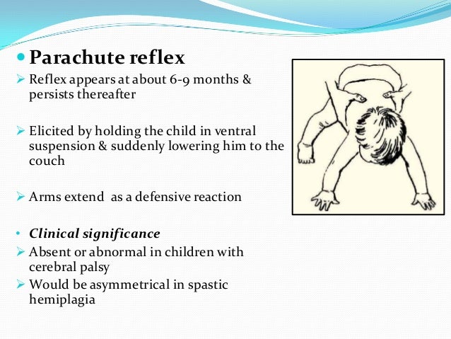 Reflexes present in infants