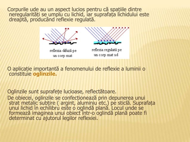 Reflexia luminii | PPT