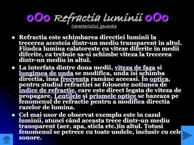 Reflexia si refractia luminii | PPTX