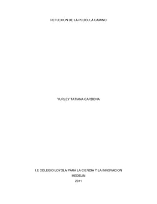 REFLEXION DE LA PELICULA | DOCX