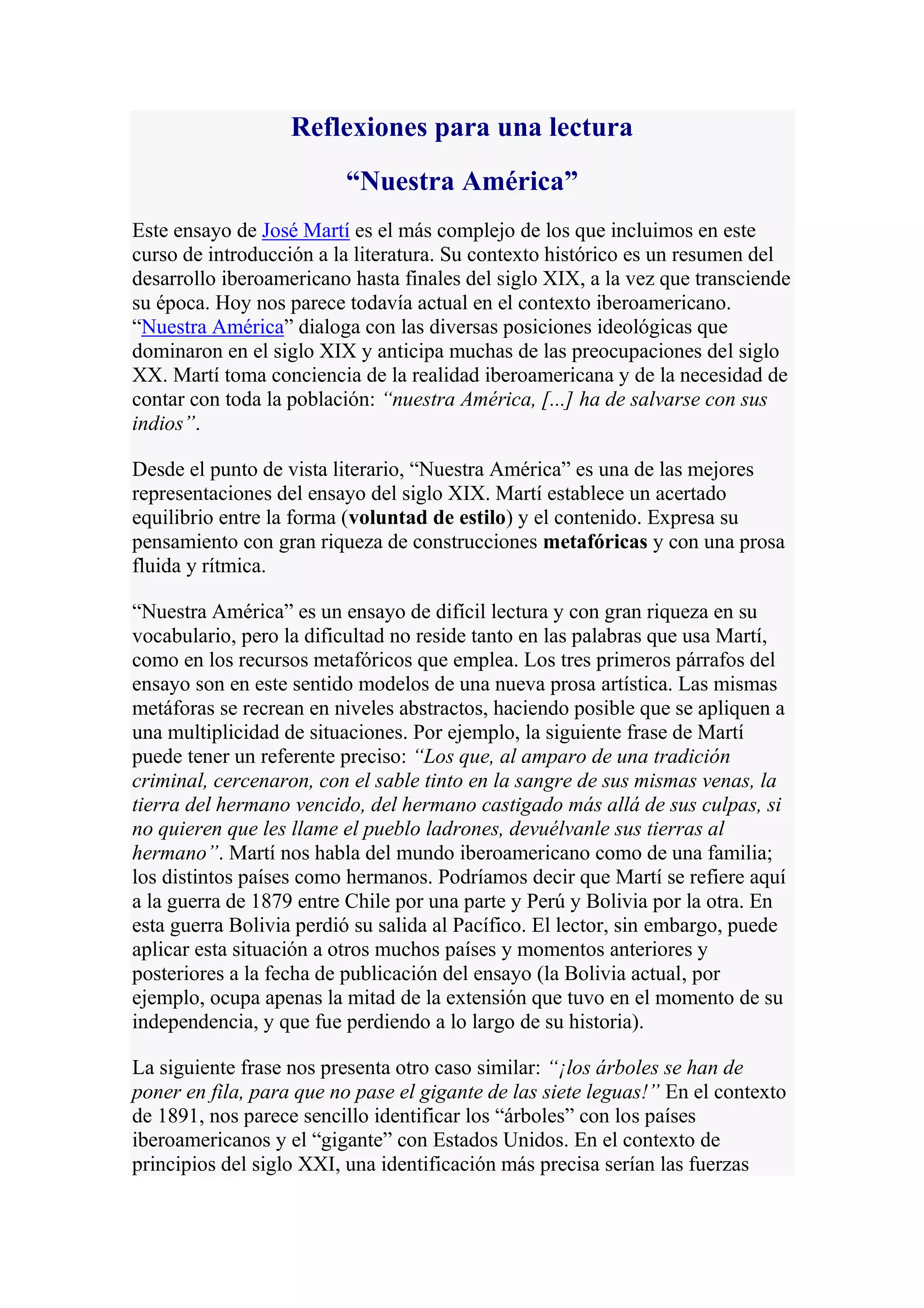 Reflexiones para la lectura | PDF