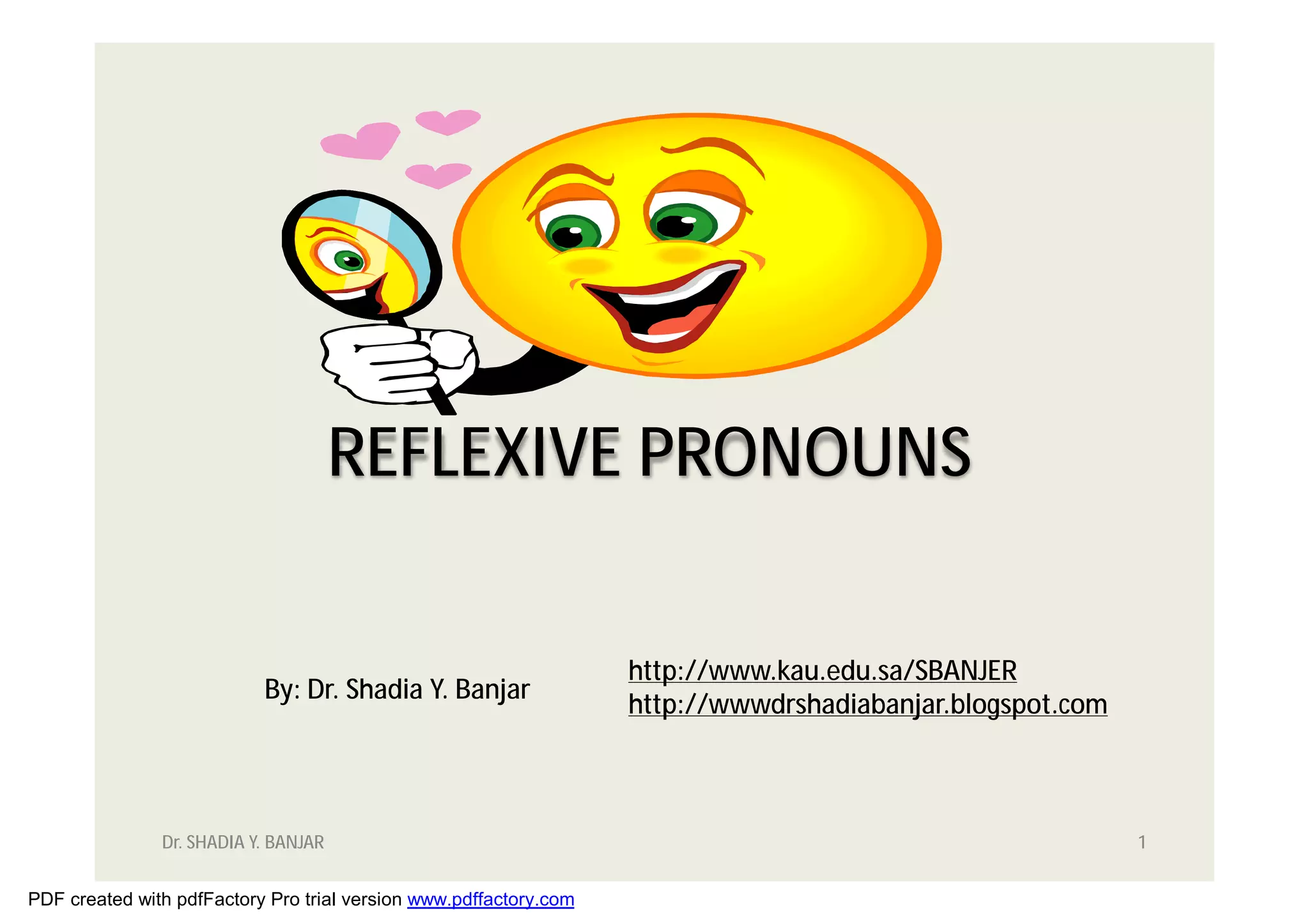 Reflexive Pronouns | PDF