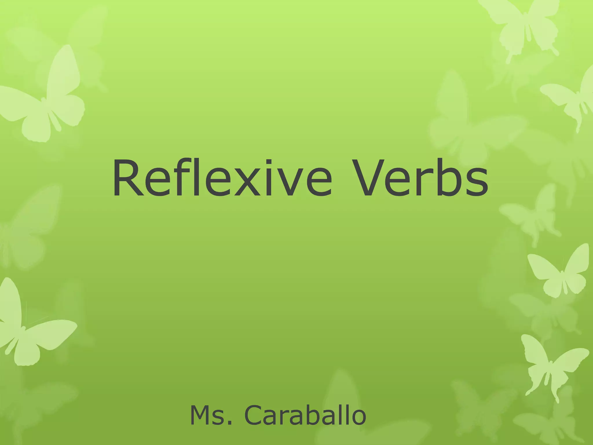 Reflexive verbs | PPT