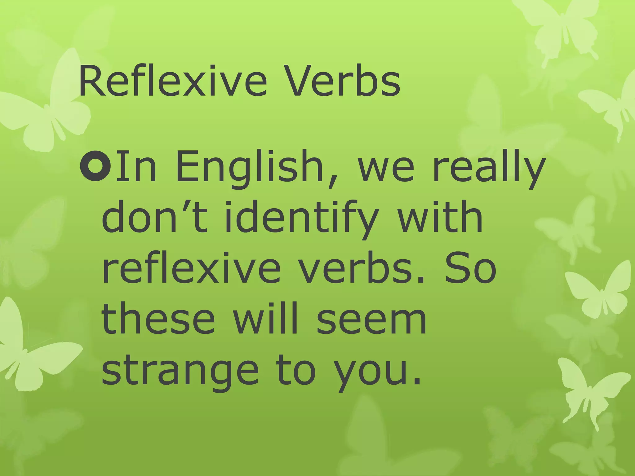 Reflexive verbs | PPT
