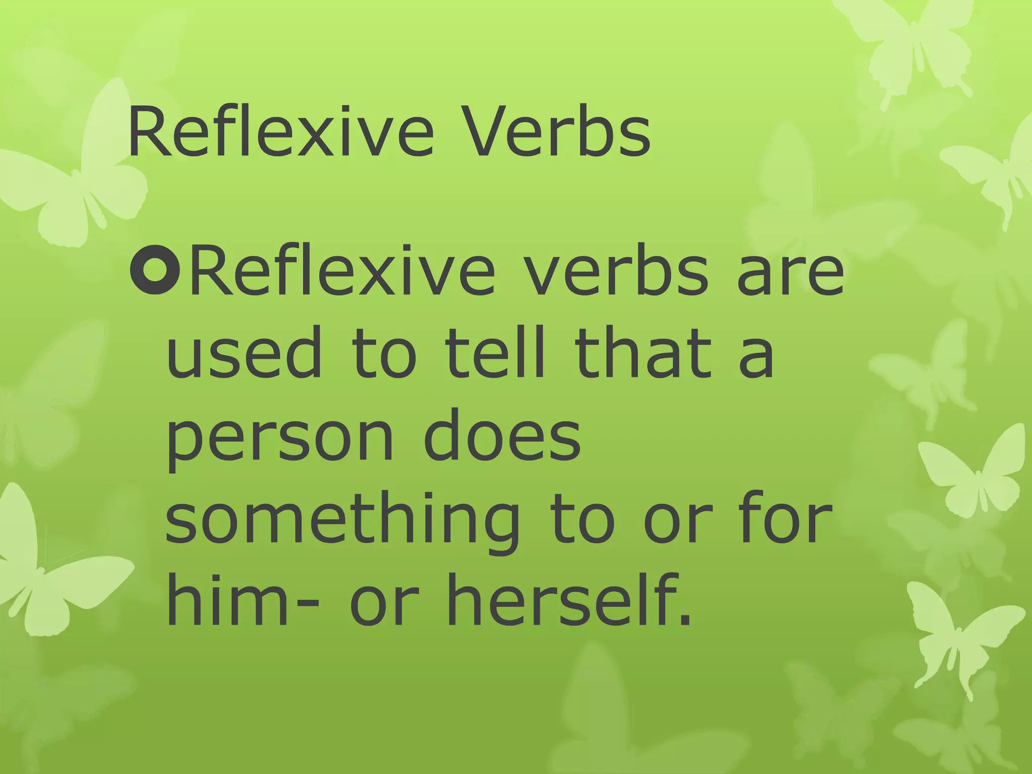 Reflexive verbs | PPT