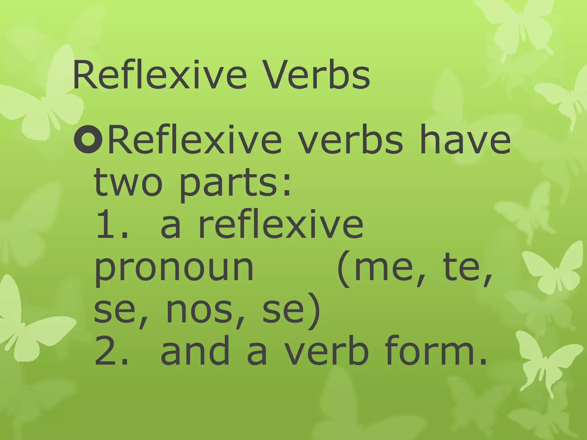 Reflexive verbs | PPT