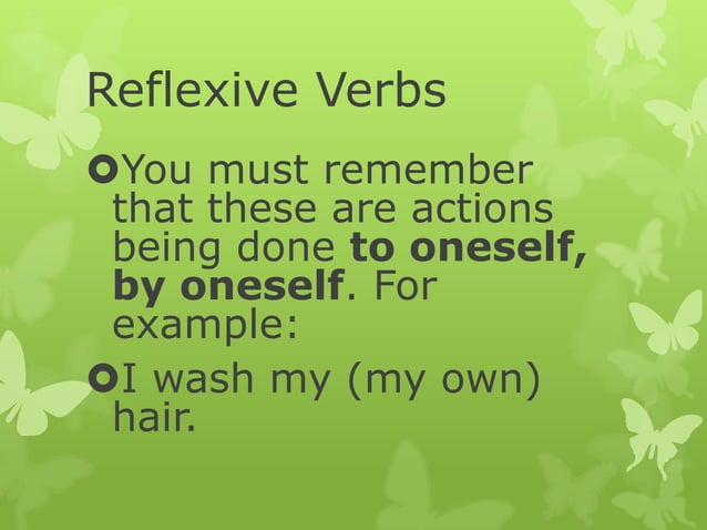 Reflexive verbs | PPT | Bath and Shower | Personal Care