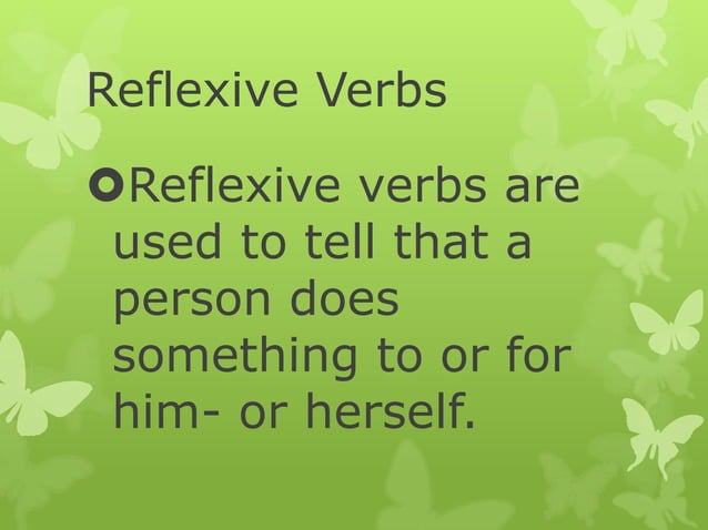 Reflexive verbs | PPT | Bath and Shower | Personal Care