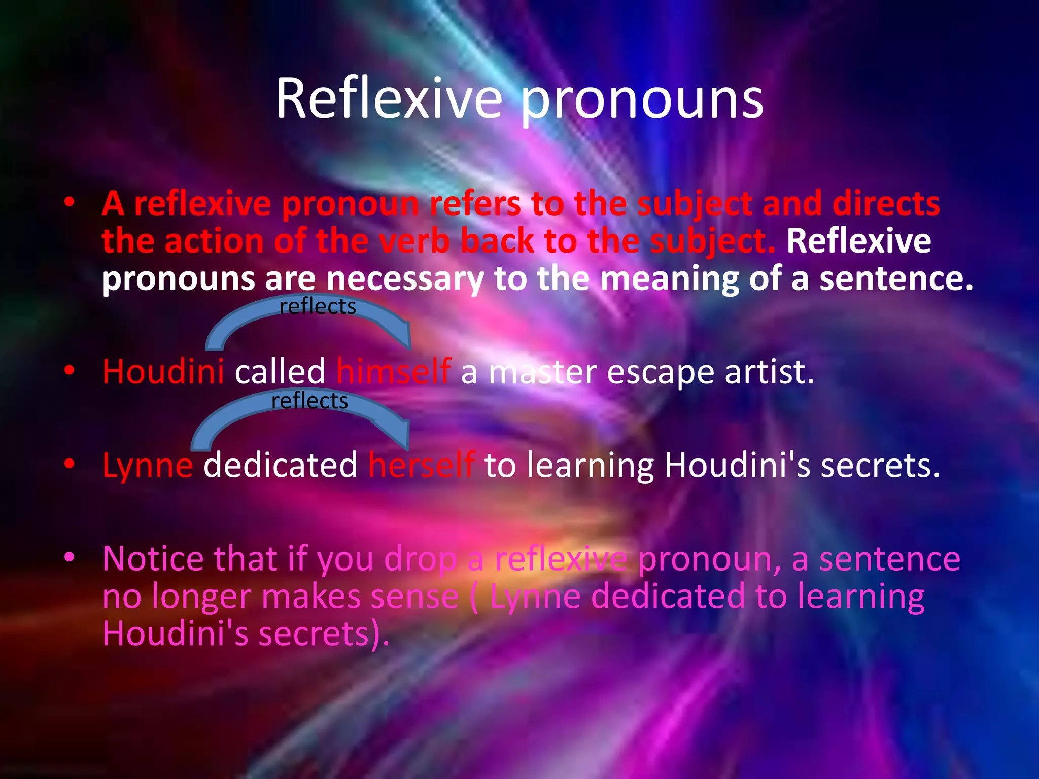 Reflexive and intensive pronouns | PPTX