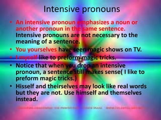 Reflexive and intensive pronouns | PPTX | Islam | Religion & Spirituality