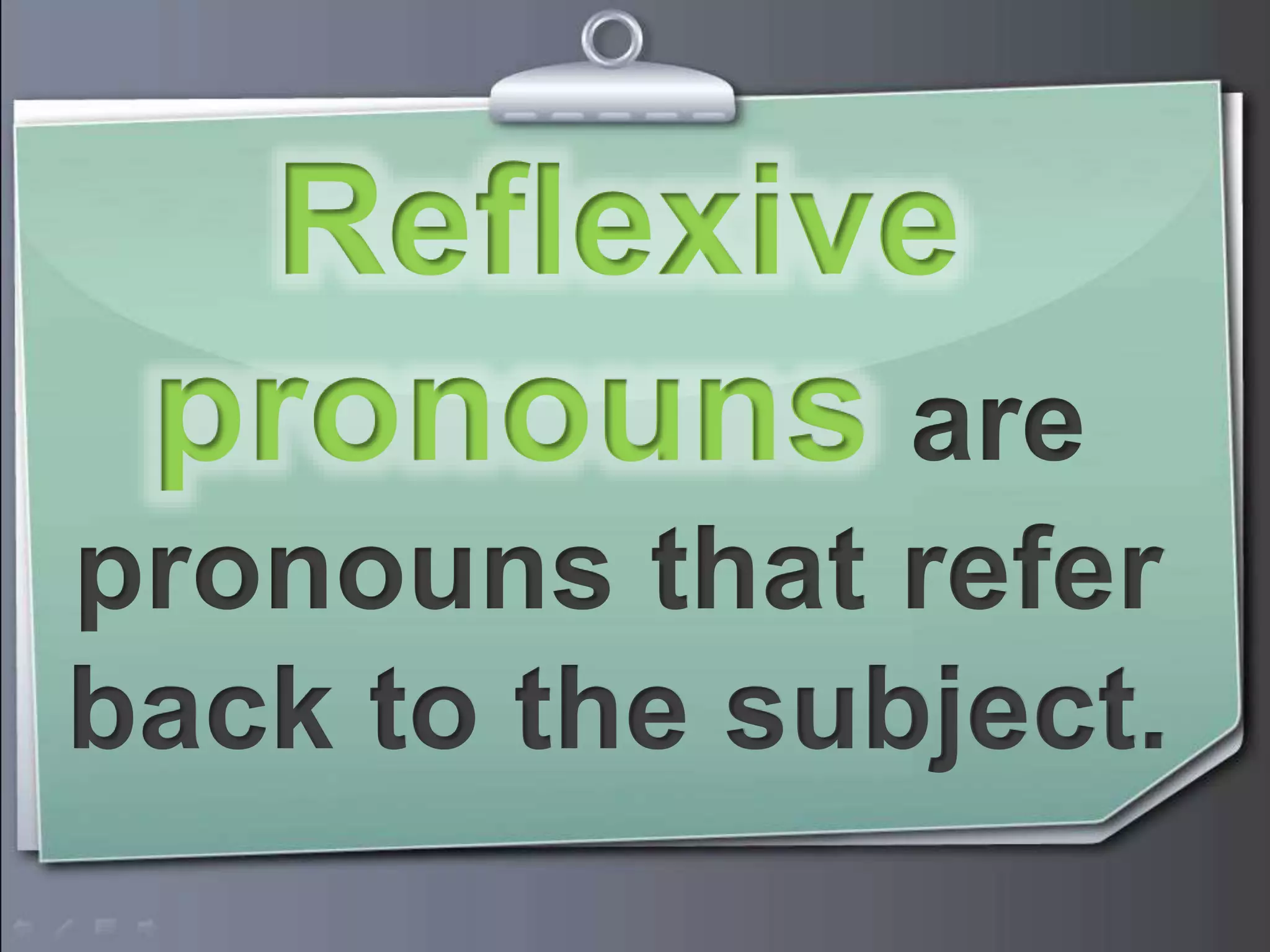 Reflexive and Intensive Pronouns | PPTX