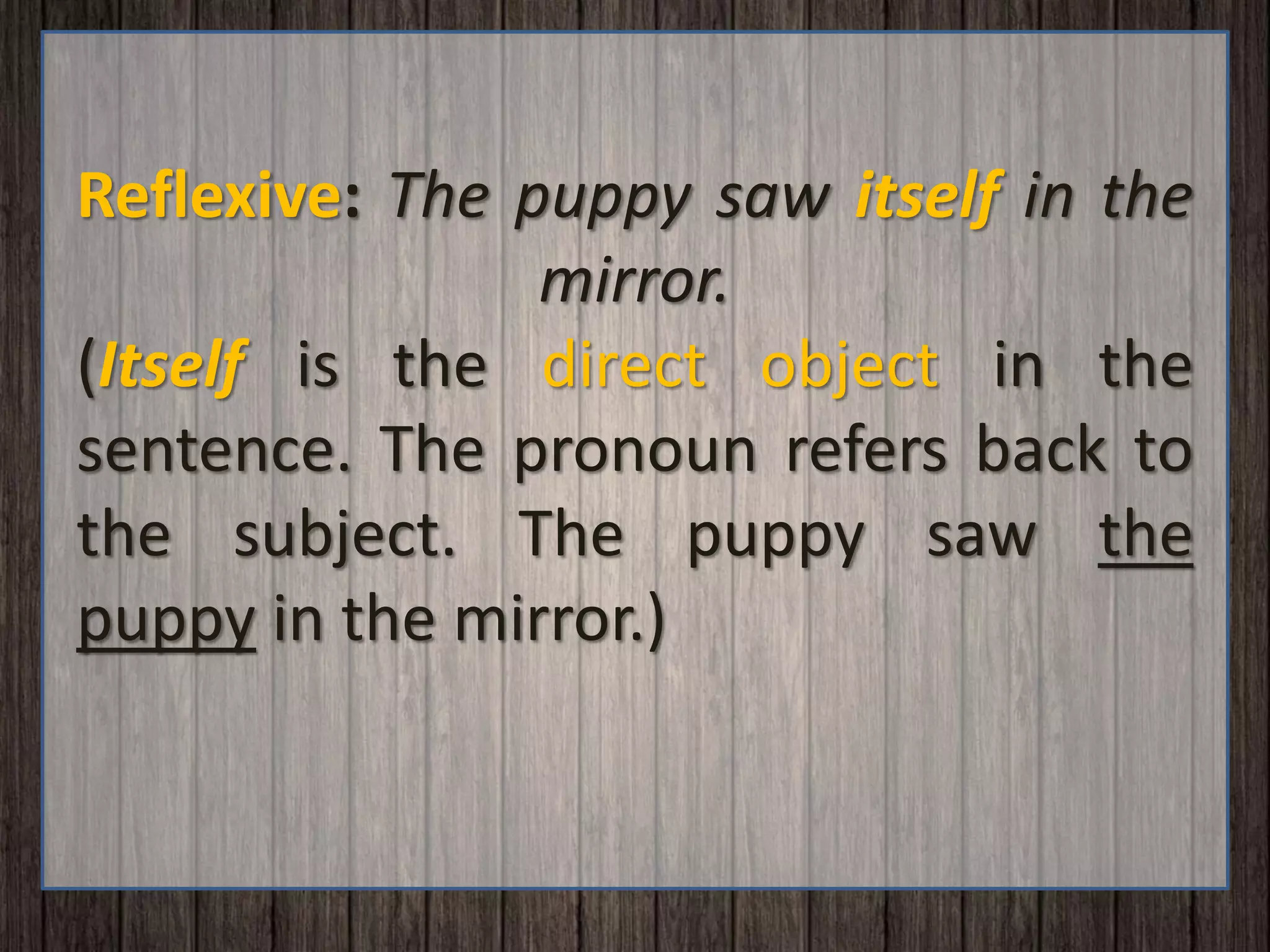 Reflexive and Intensive Pronouns | PPTX
