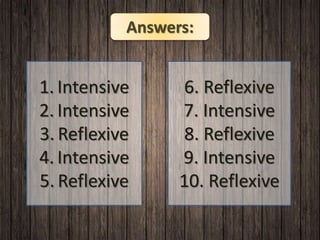 Reflexive and Intensive Pronouns | PPTX