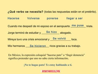 Reflexive and reciprocal verbs | PPT