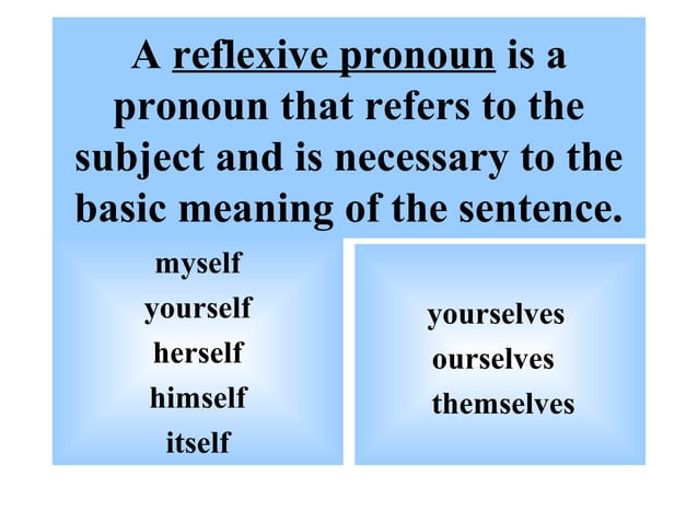 Reflexive intensive_pronouns | PPT