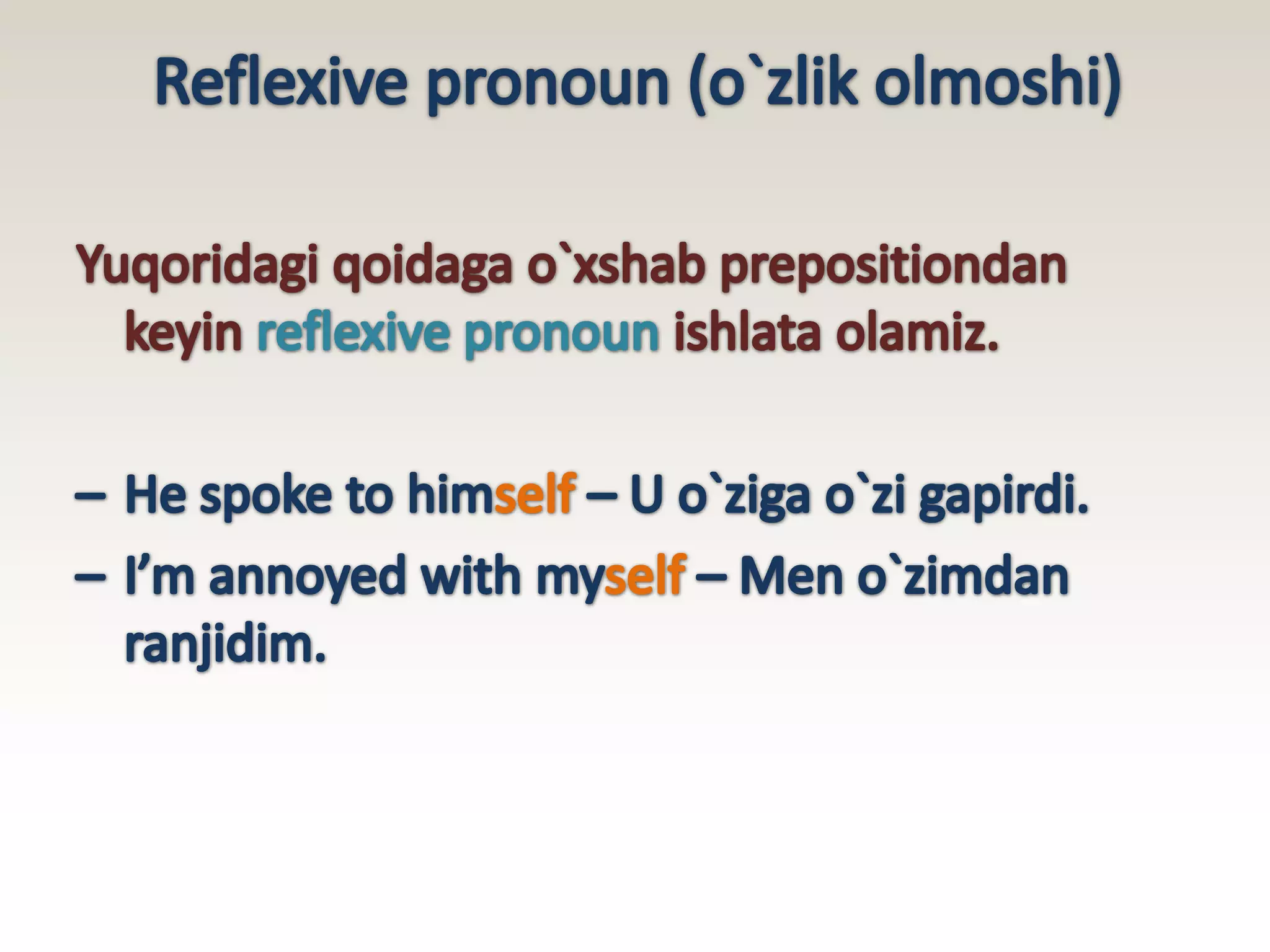 Reflexive pronoun | PPT