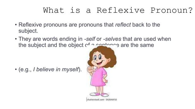 Reflexive pronoun explanation with example | PPTX