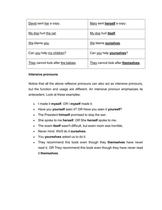 Reflexive pronouns | DOCX