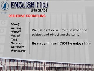 Reflexive pronouns | PPTX