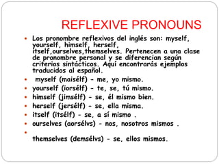 Reflexive pronouns | PPTX