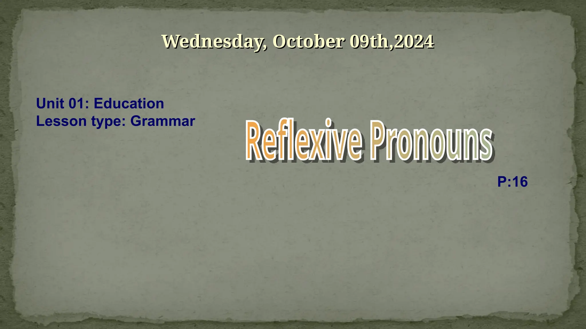Reflexive pronouns PowerPoint Presentation | PPT
