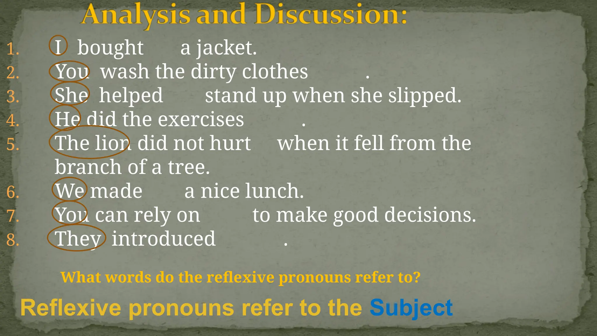 Reflexive pronouns PowerPoint Presentation | PPT
